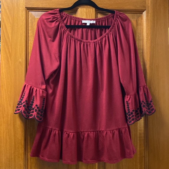 Fever | Tops | Fever Brand Bell Sleeved Swing Top Womens Size 2x Color ...